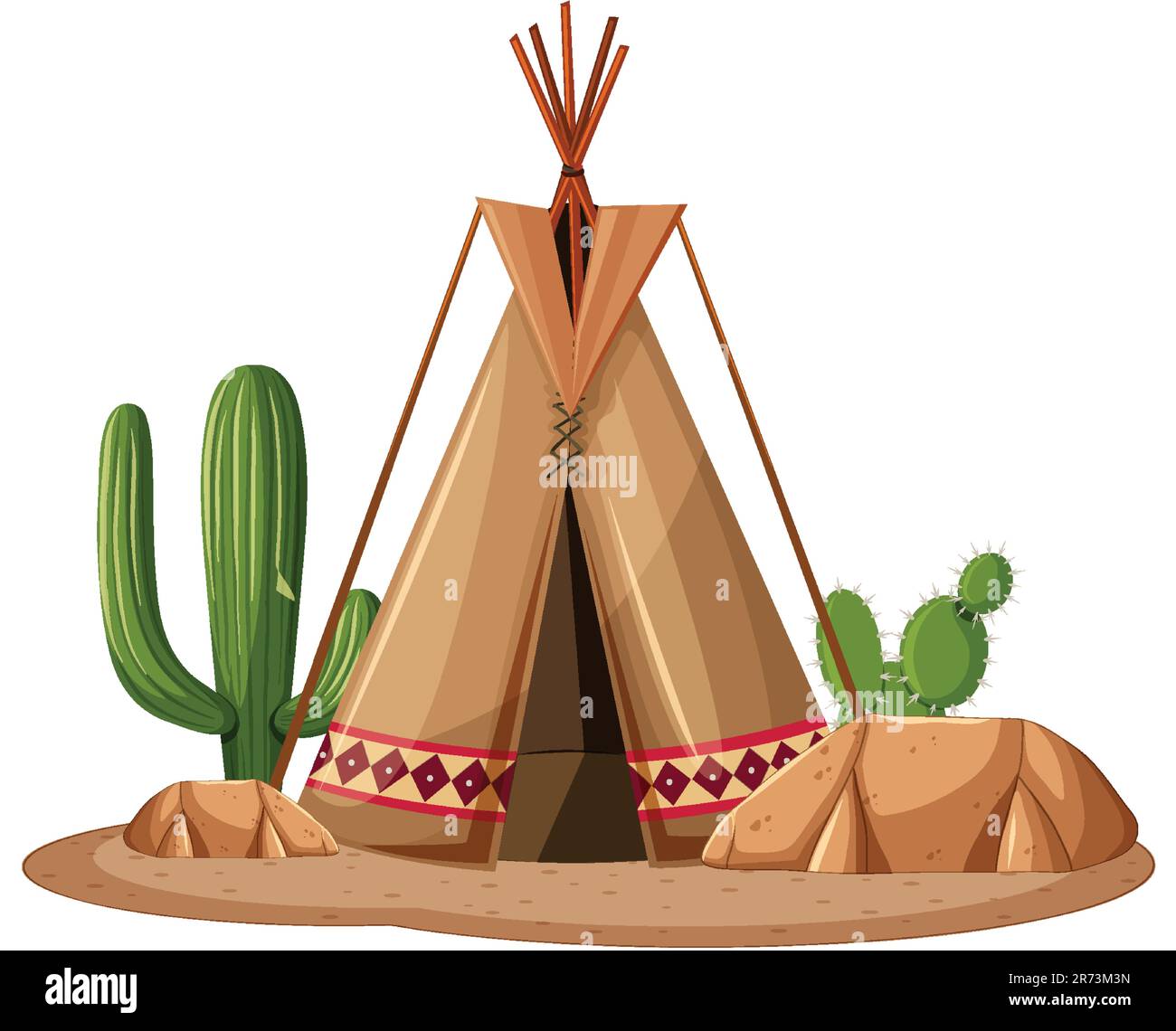 Tribal tent or tipi vector illustration Stock Vector Image & Art - Alamy