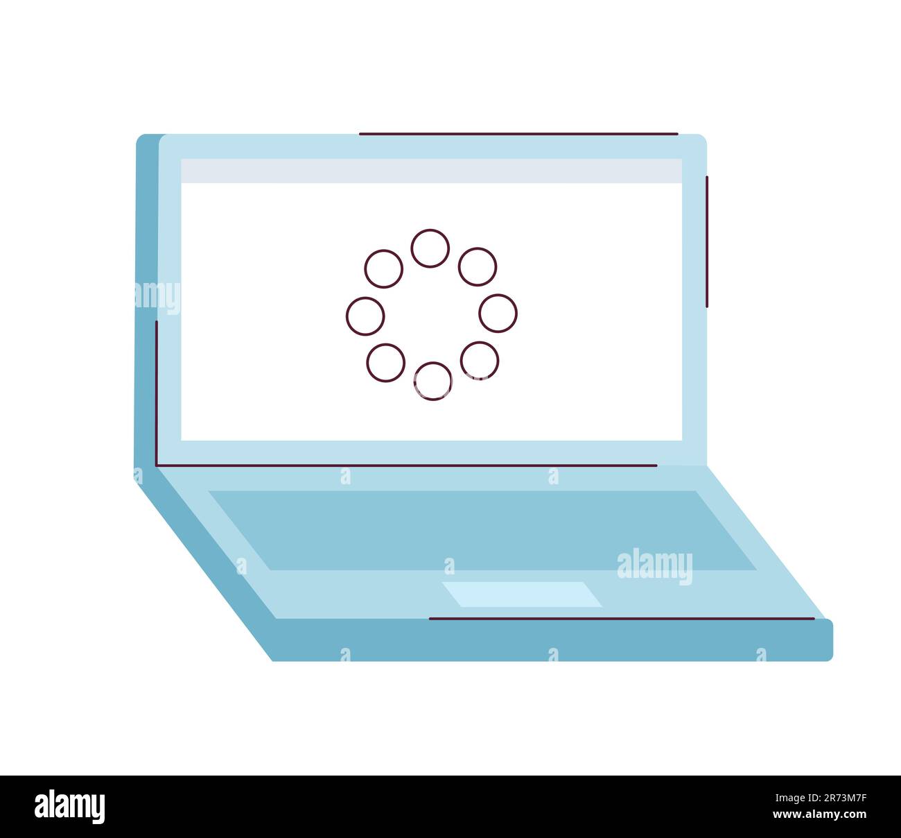 Buffering on laptop screen semi flat colour vector object Stock Vector ...