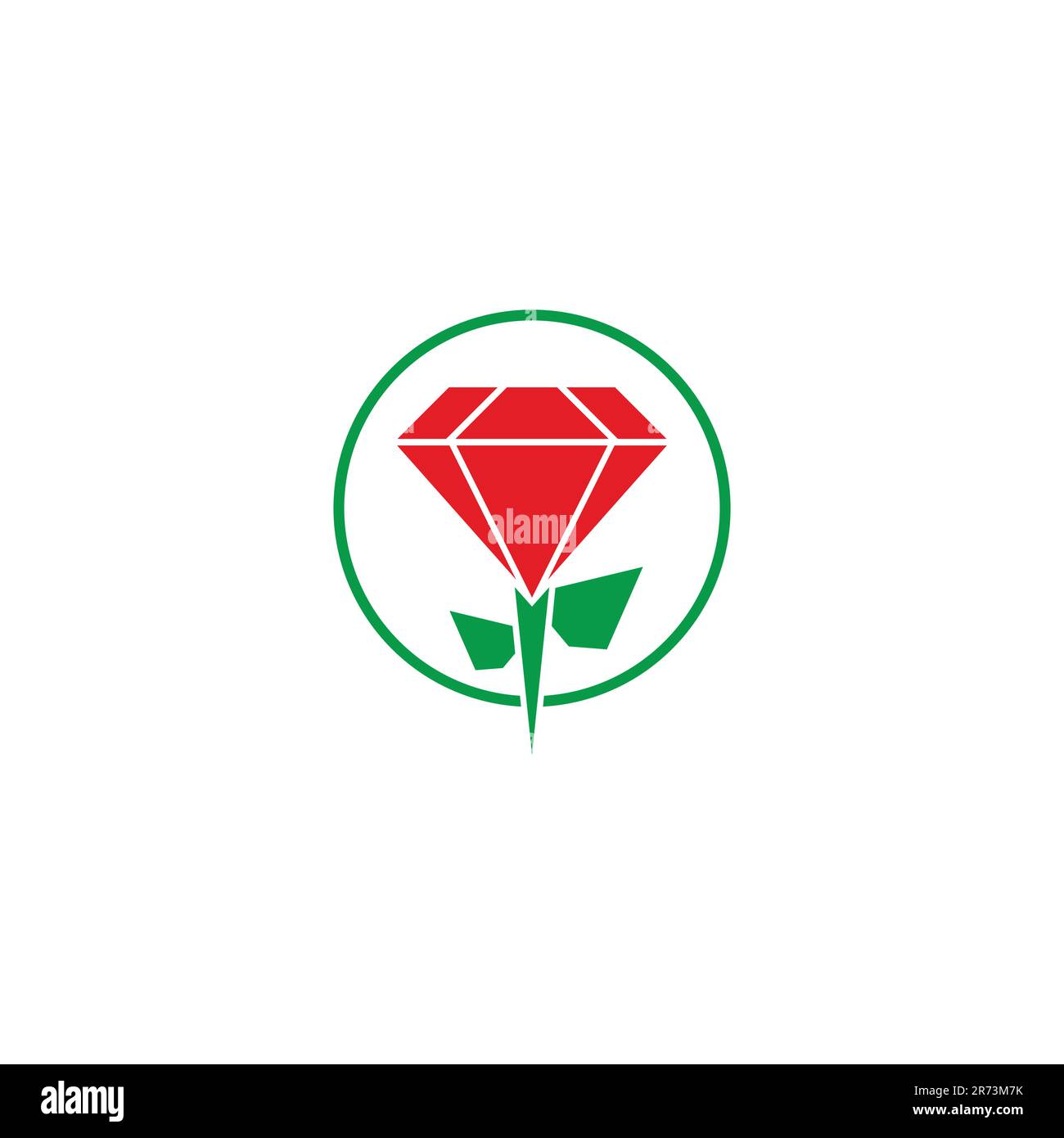 red rose diamond shape simple logo vector Stock Vector Image & Art - Alamy