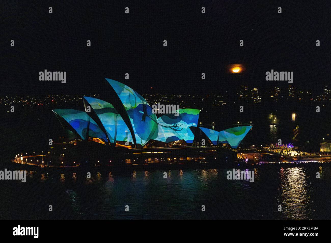 VIVID Sydney 2023. Lighting of the sails of the Opera House, Sydney ...