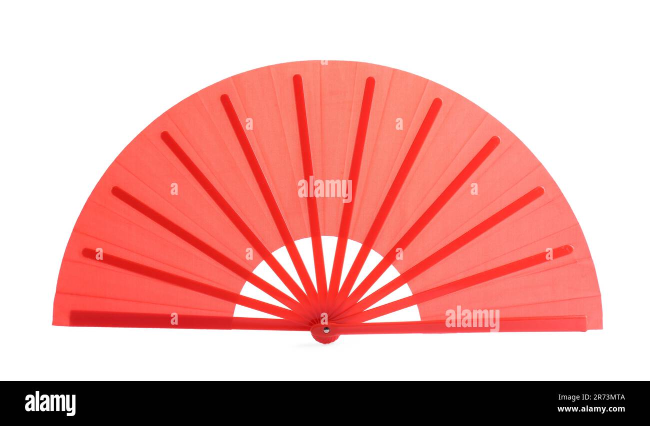 Bright red hand fan isolated on white Stock Photo - Alamy Bright red hand fan isolated on white Stock Photo - Alamy