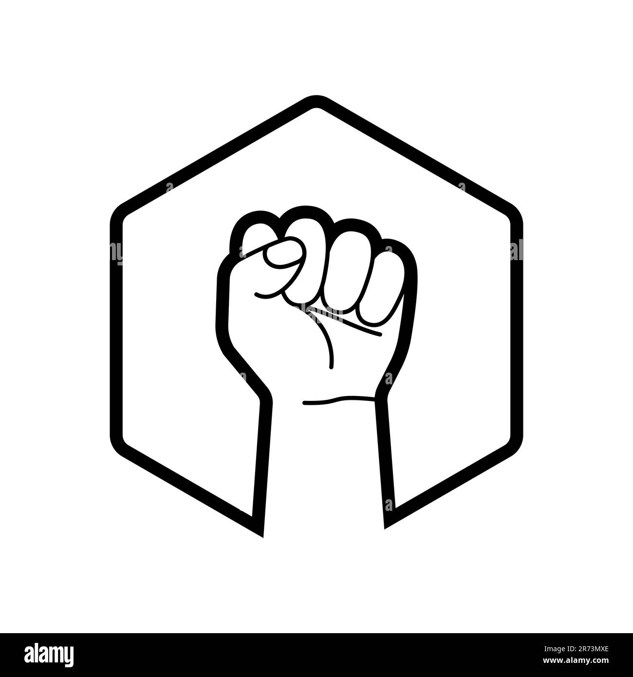 Fist icon. Protest concept. Empowerment icon. Fist clenched symbol ...