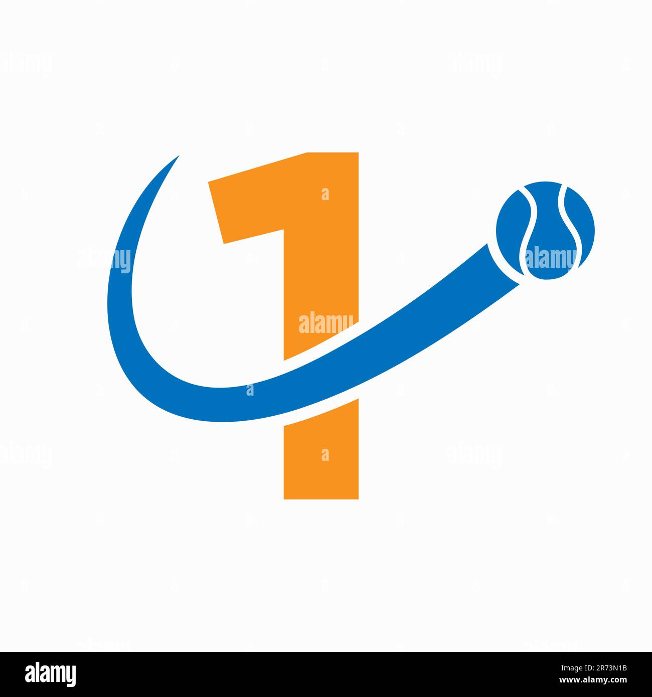 Tennis Logo Design On Letter 1 Template. Tennis Sport Academy, Club ...