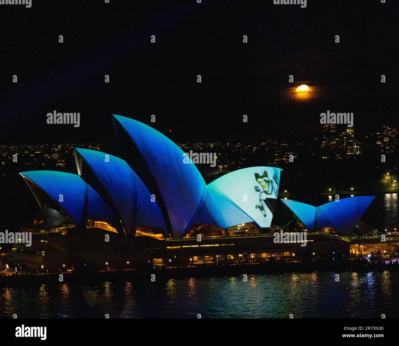 VIVID Sydney 2023. Lighting of the sails of the Opera House, Sydney ...