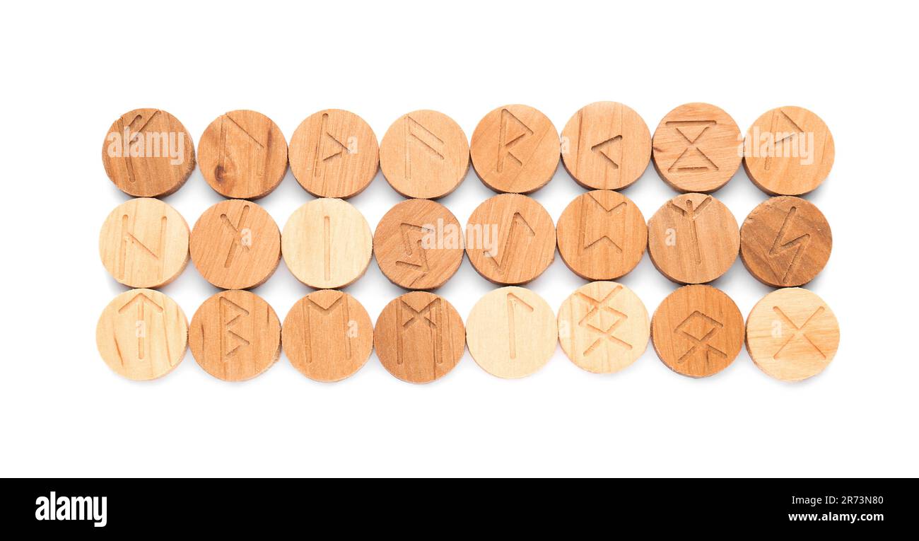 Runes isolated on white hi-res stock photography and images - Alamy
