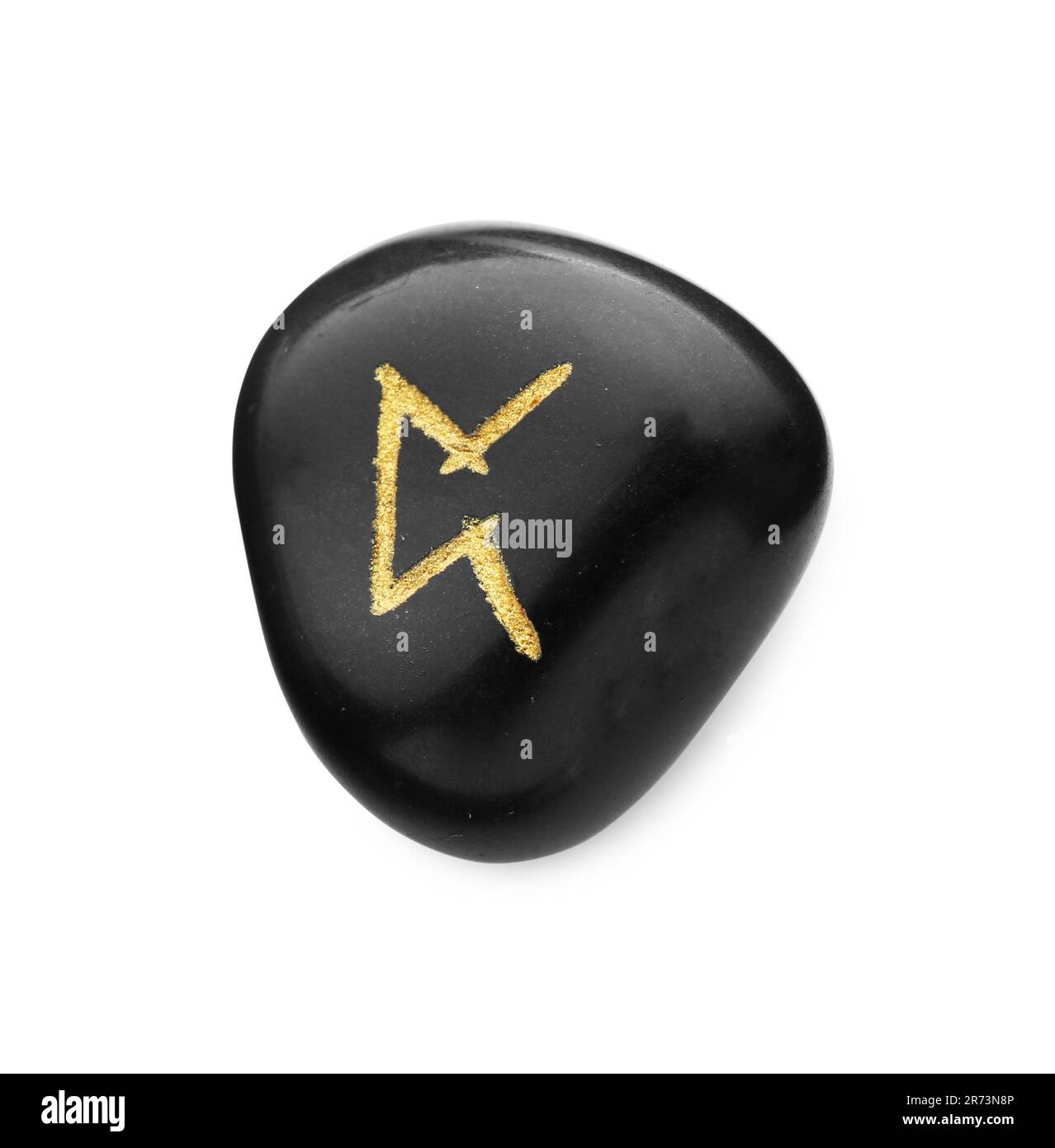 Black stone rune Perth isolated on white Stock Photo - Alamy