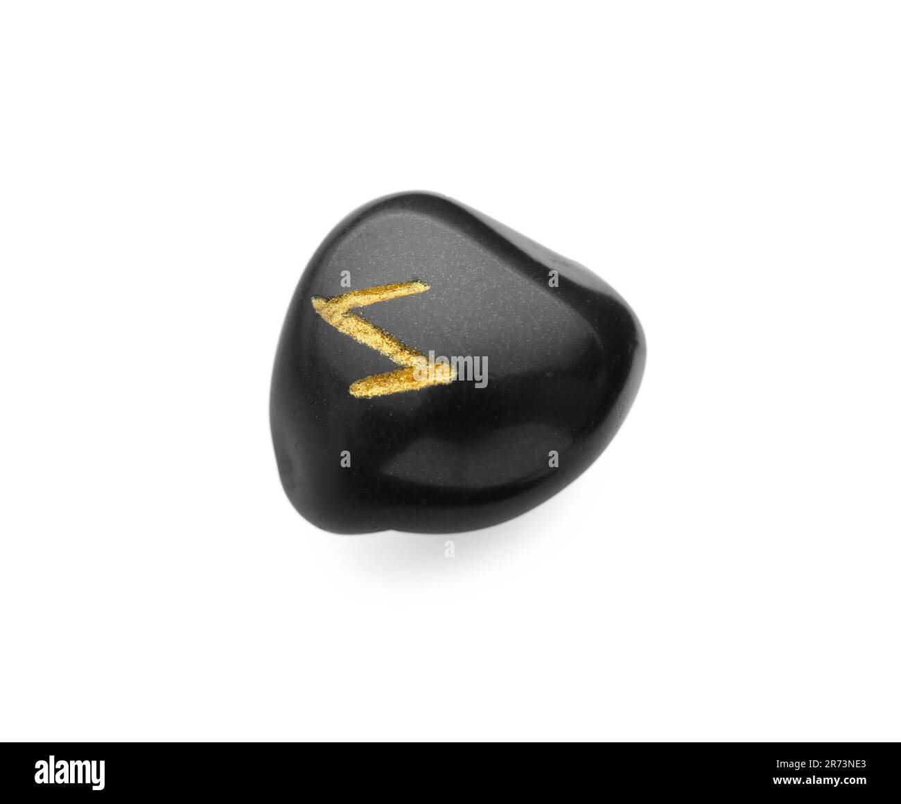 Black stone rune Sowilo isolated on white Stock Photo - Alamy