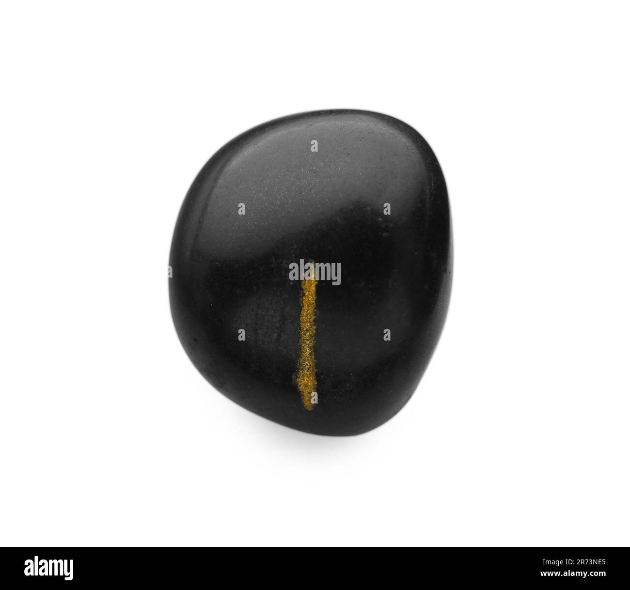 Black stone rune Isaz isolated on white Stock Photo - Alamy