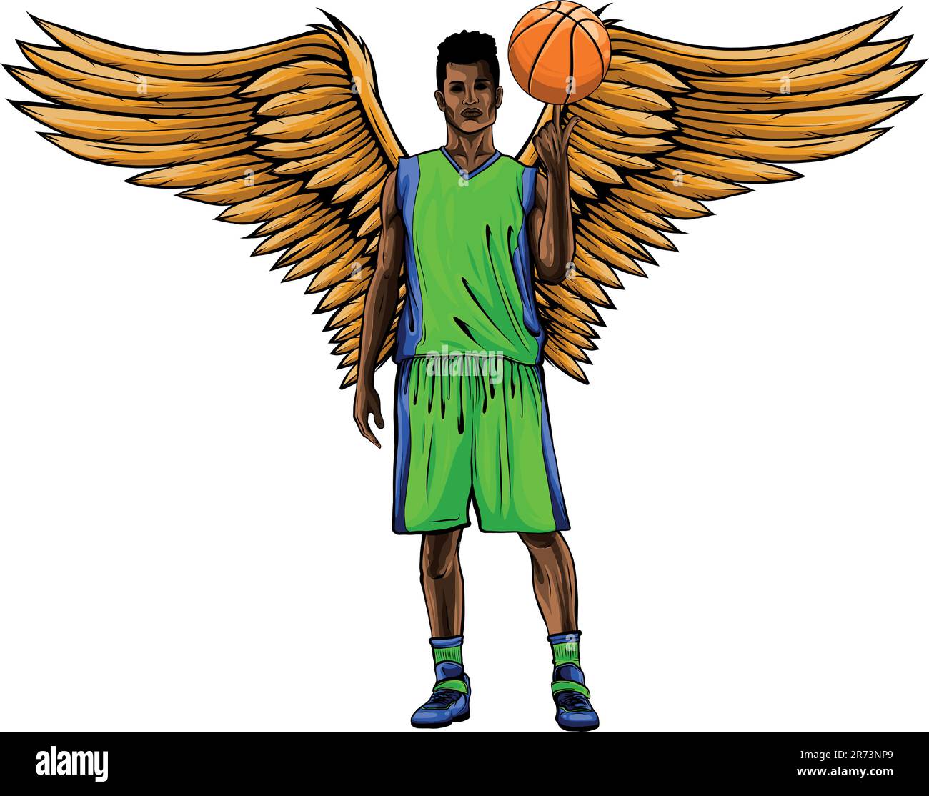 vector basketball player, ball on white background Stock Vector Image ...
