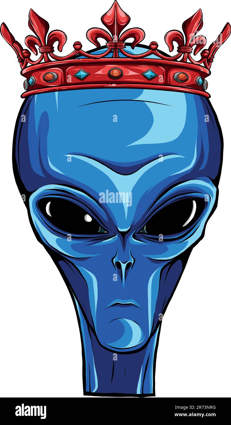 Alien head. vector illustration design of extraterrestrial humanoid ...
