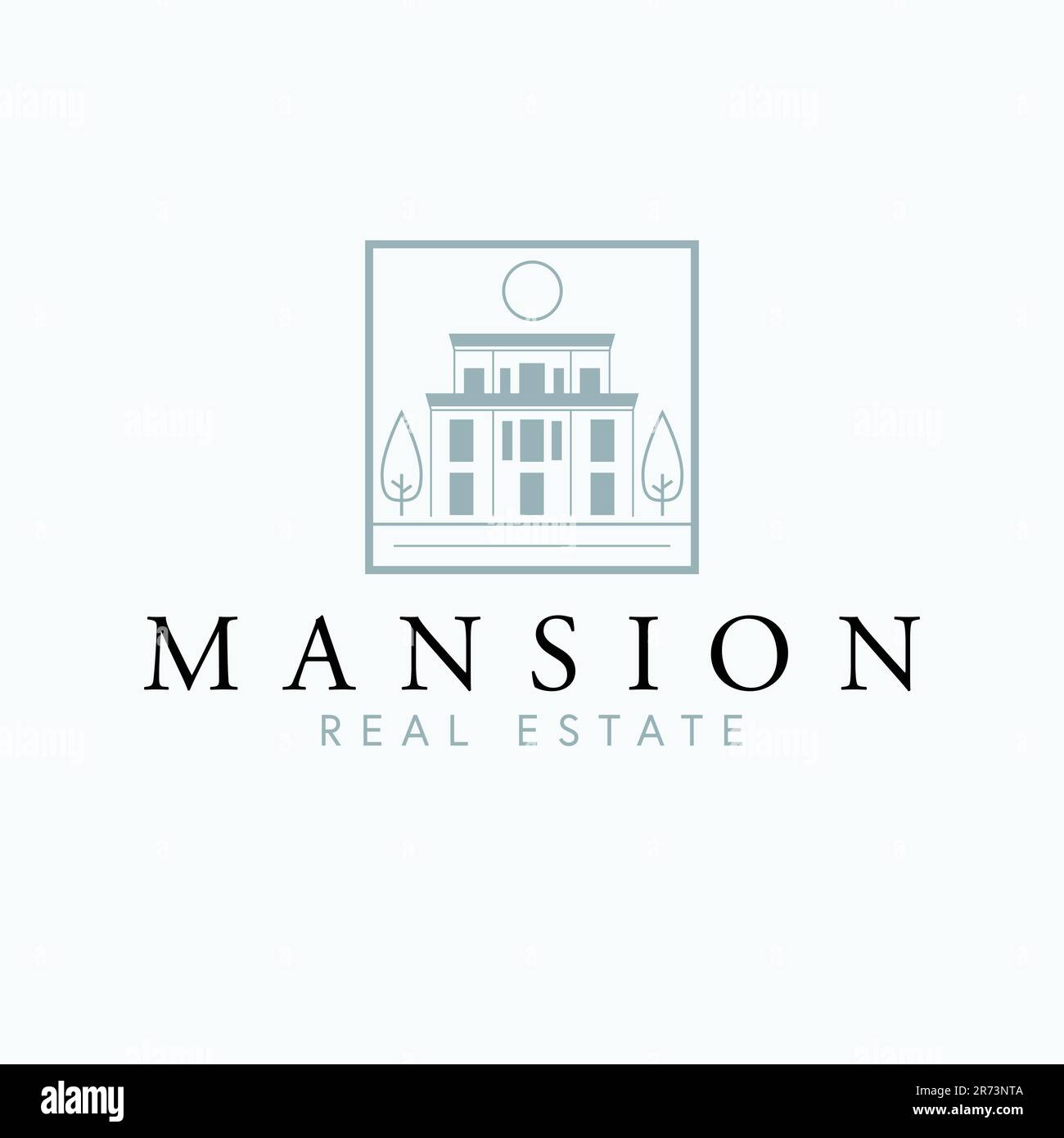 Mansion real estate vector logo design. Abstract house symbol and ...