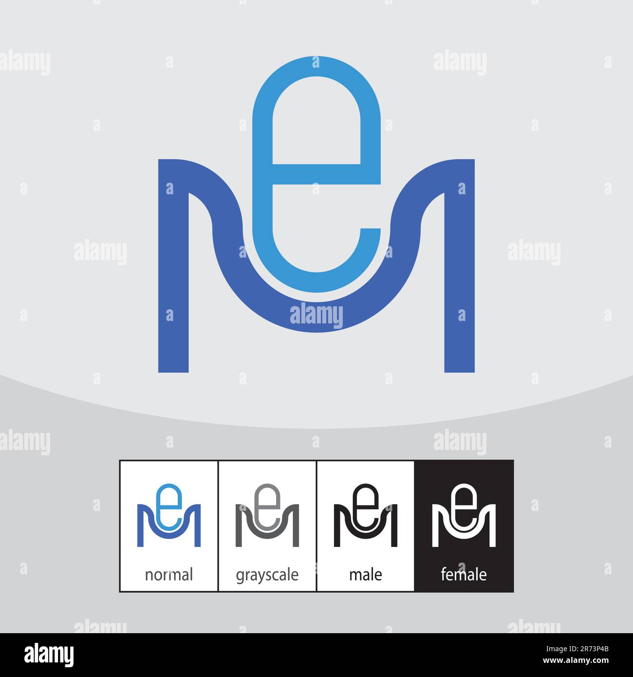 M and E Letter Logo. Blue Color - Vector Stock Vector Image & Art - Alamy