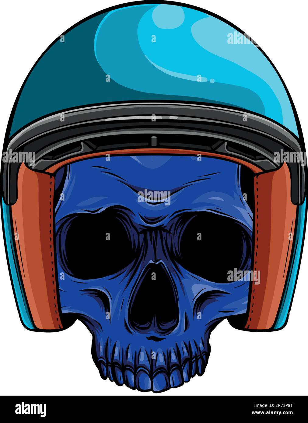 colored draw of human skull vector illustration design Stock Vector ...