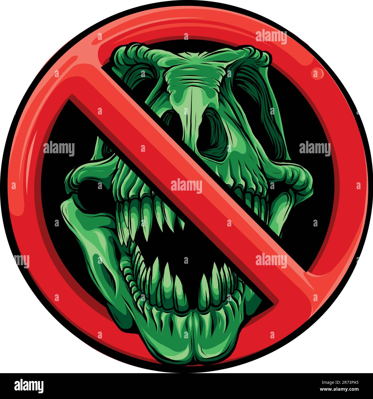 skull of dinosaur tyrannosaurus rex. vector illustration design Stock ...
