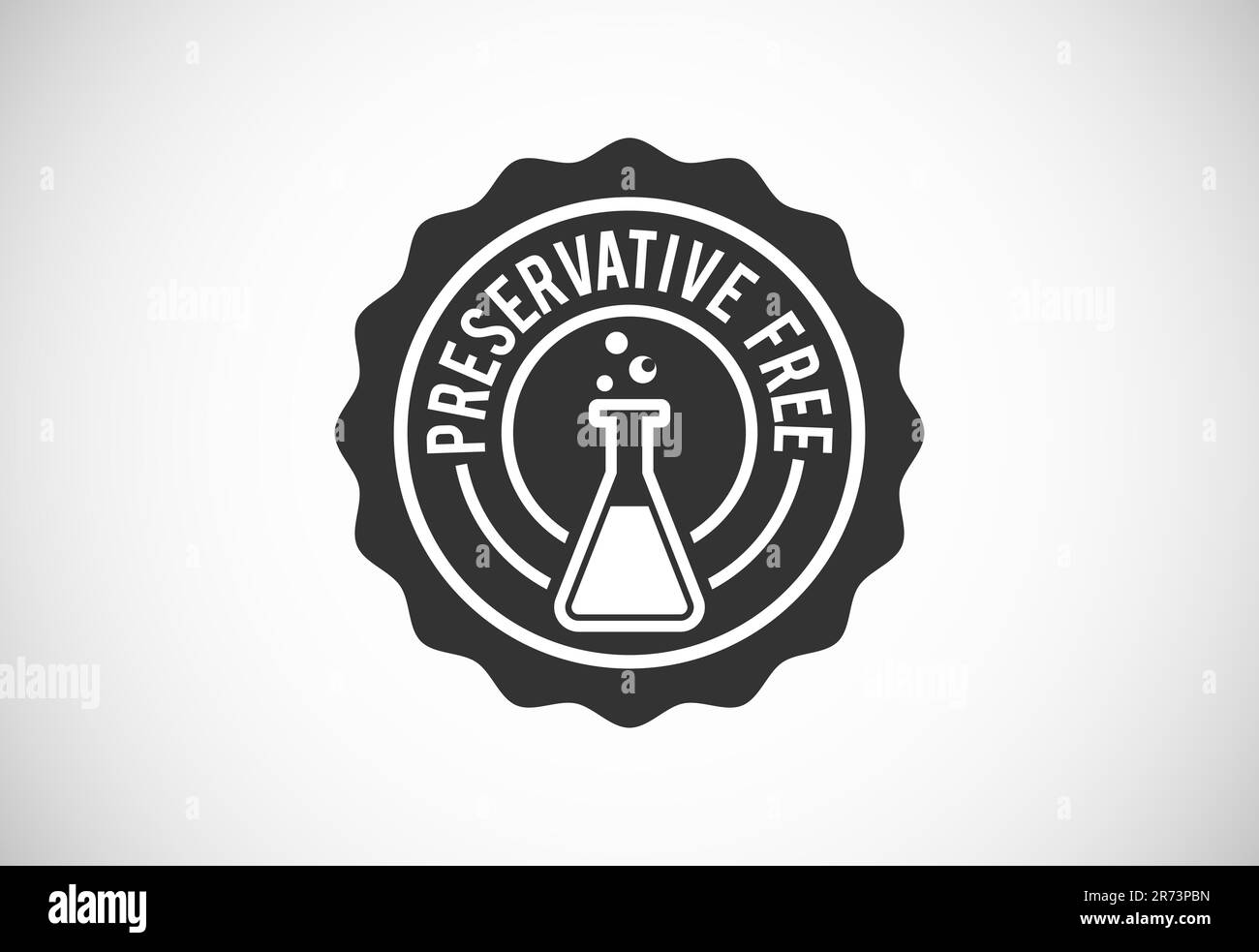 Preservatives free natural organic food package label. No additives, no ...