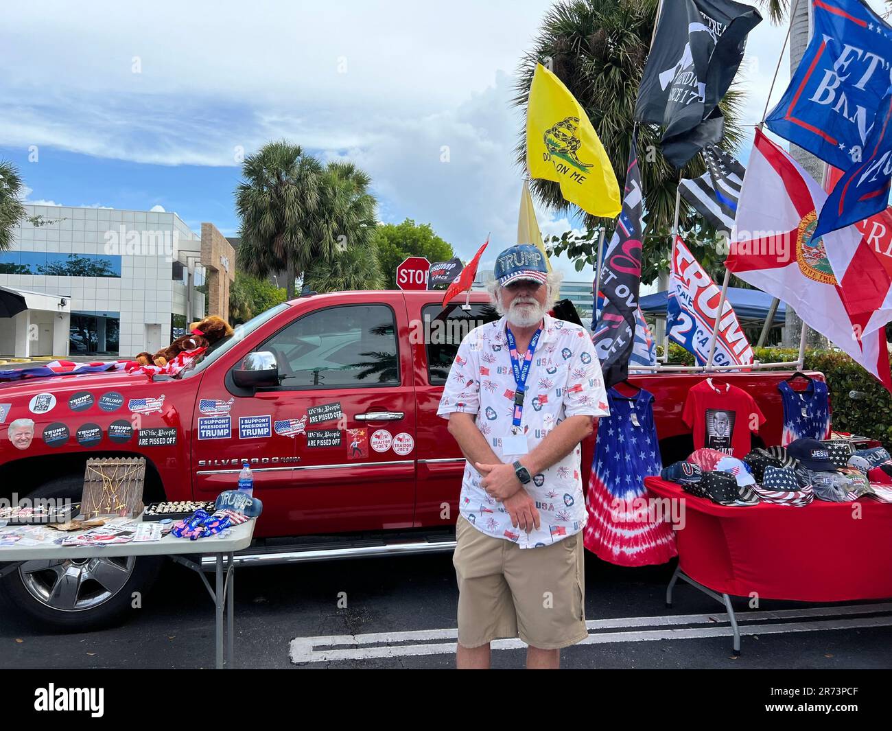 Miami, USA. 12th June, 2023. Trump supporter Pete Crotty from Orlando ...