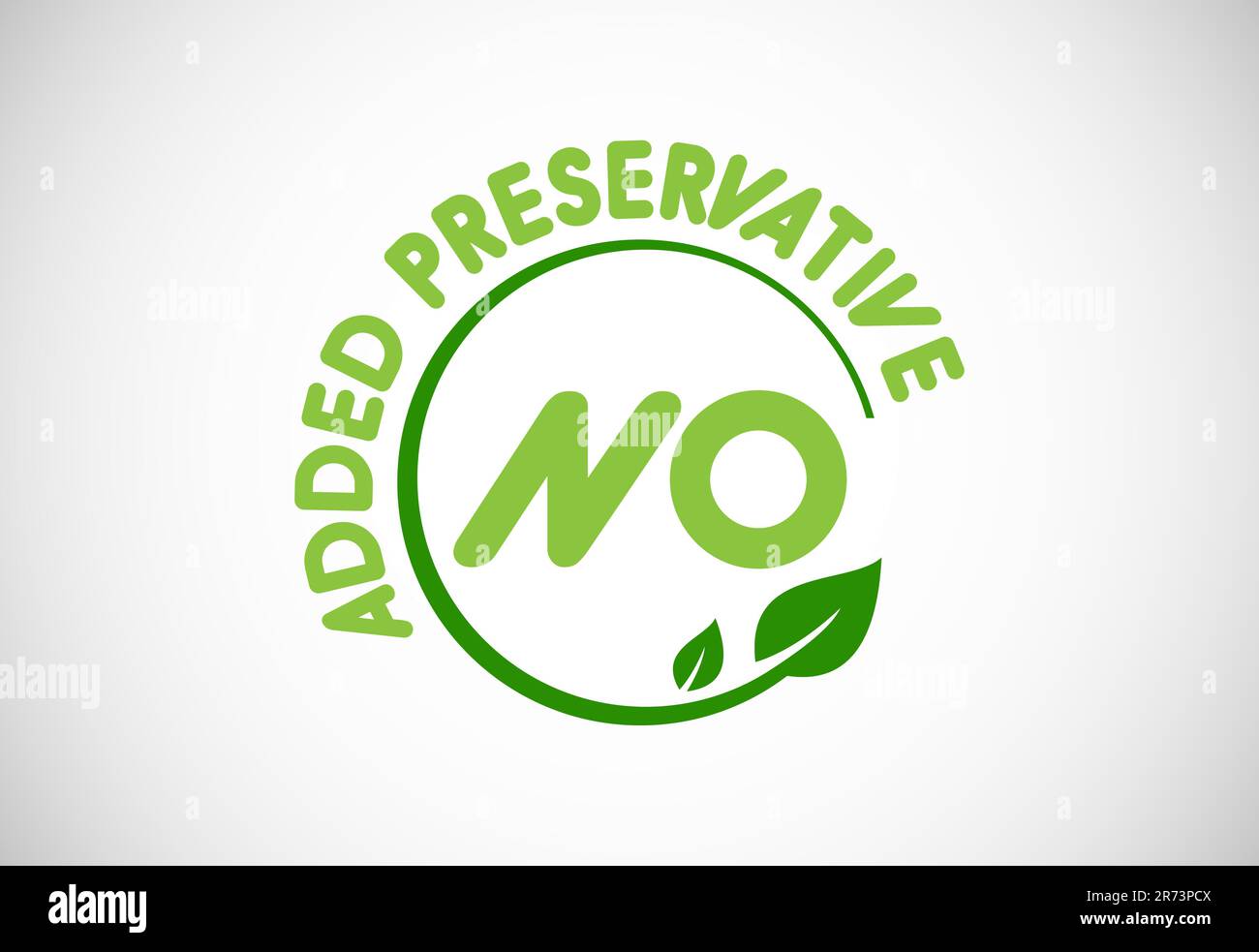 Preservatives free natural organic food package label. No additives, no ...