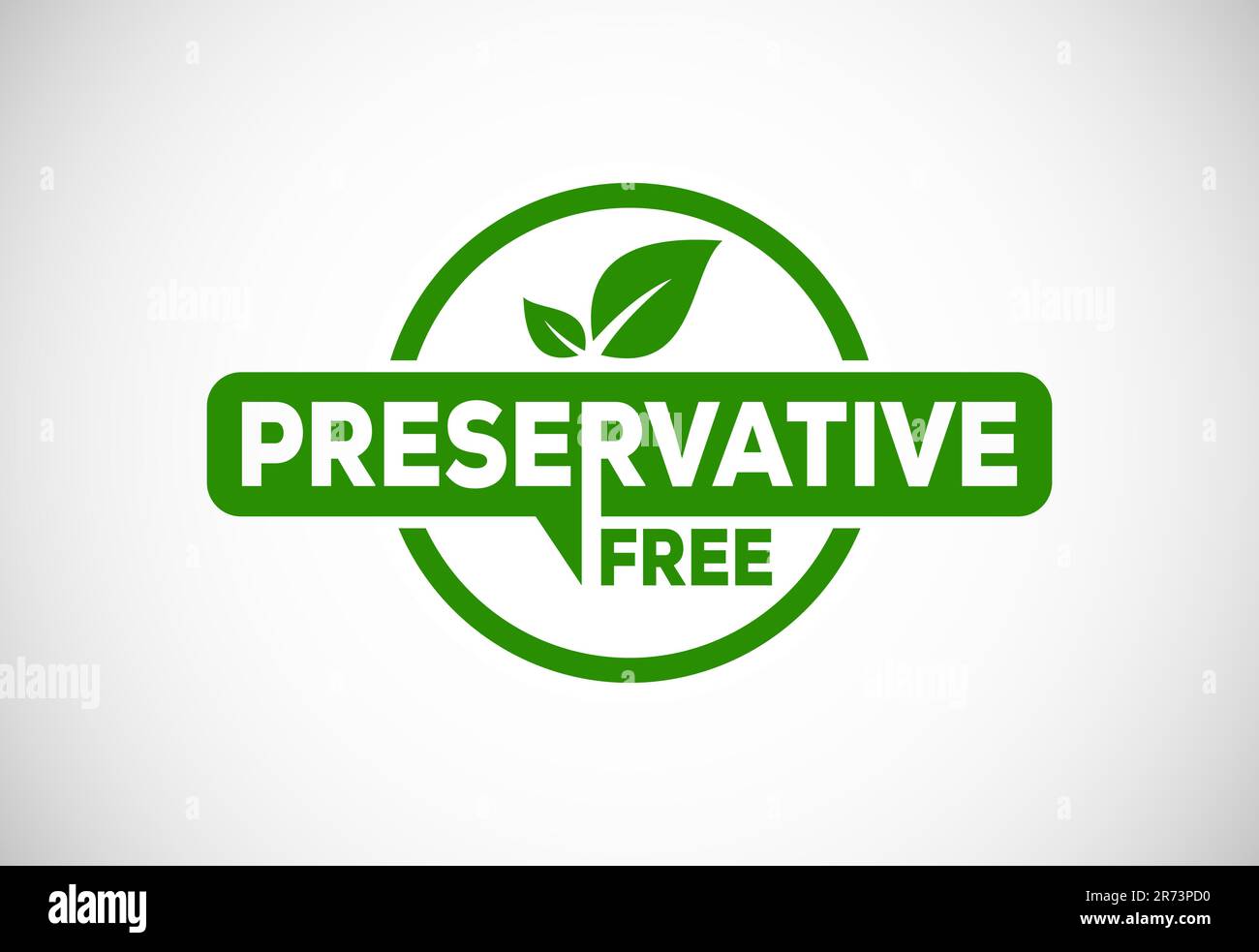 Preservatives free natural organic food package label. No additives, no ...