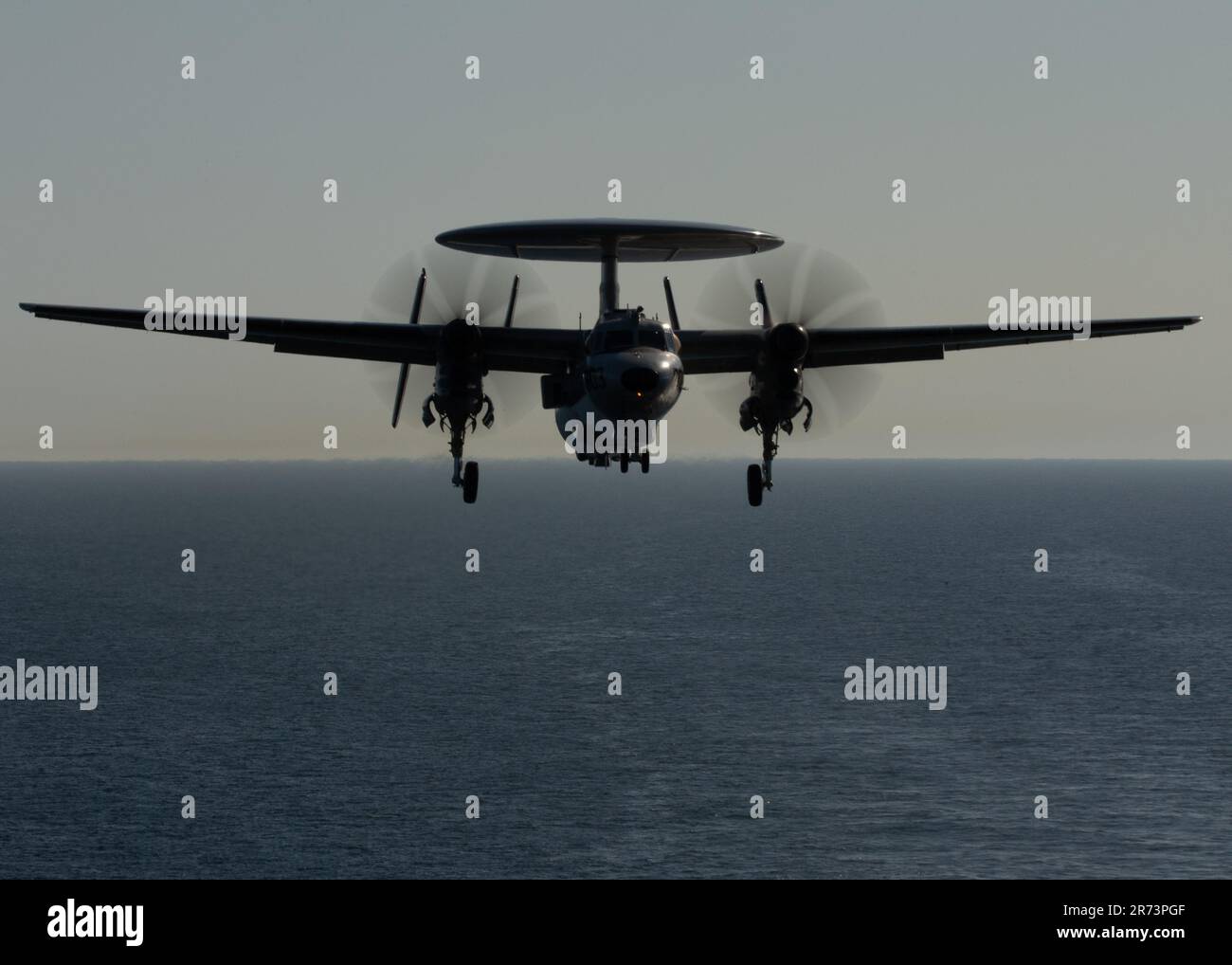An E-2D Hawkeye, attached to the "Bear Aces" of Airborne Command and ...