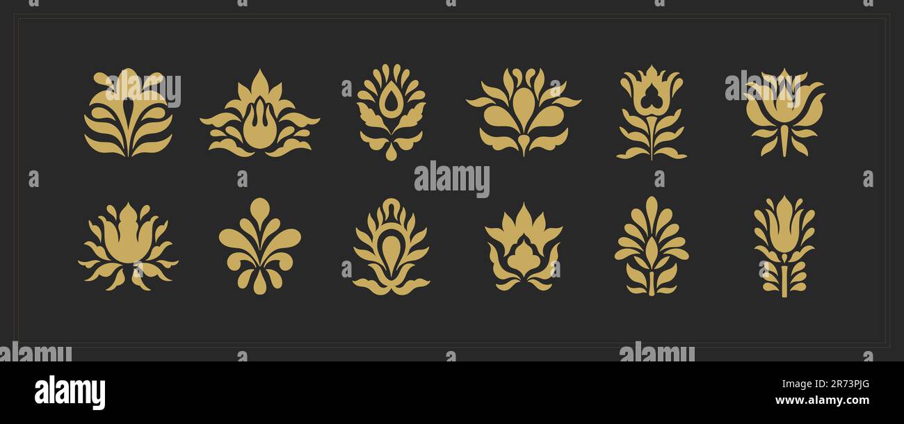 Text boarder divider Mughal symbol for printing in typography. Floral ...