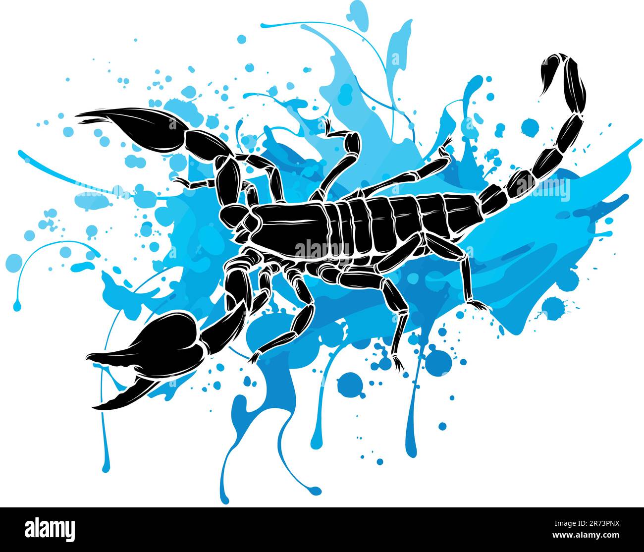 draw colored animal scorpion vector illustration design Stock Vector ...