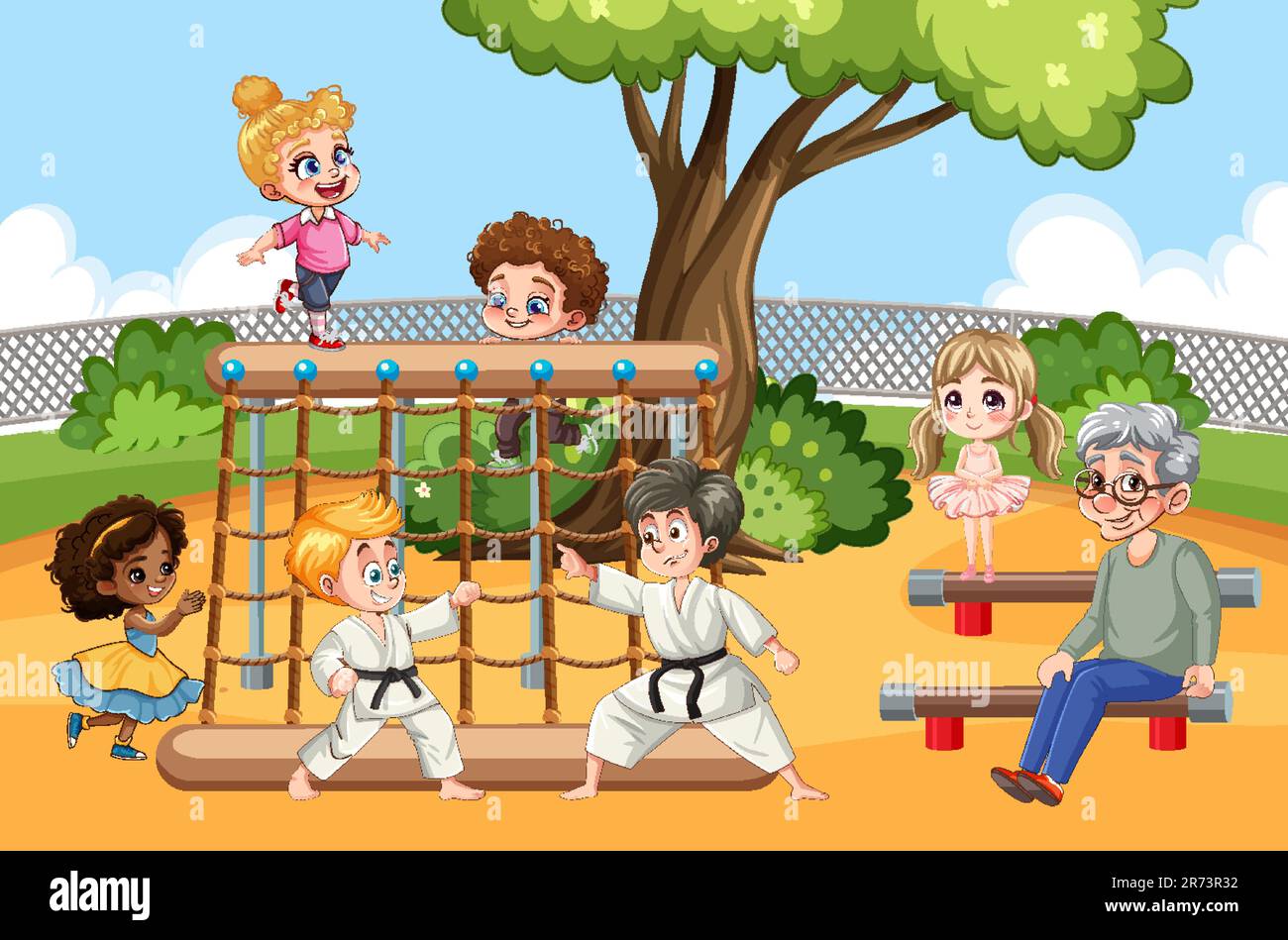 People with different gender age and race at the park doing different ...