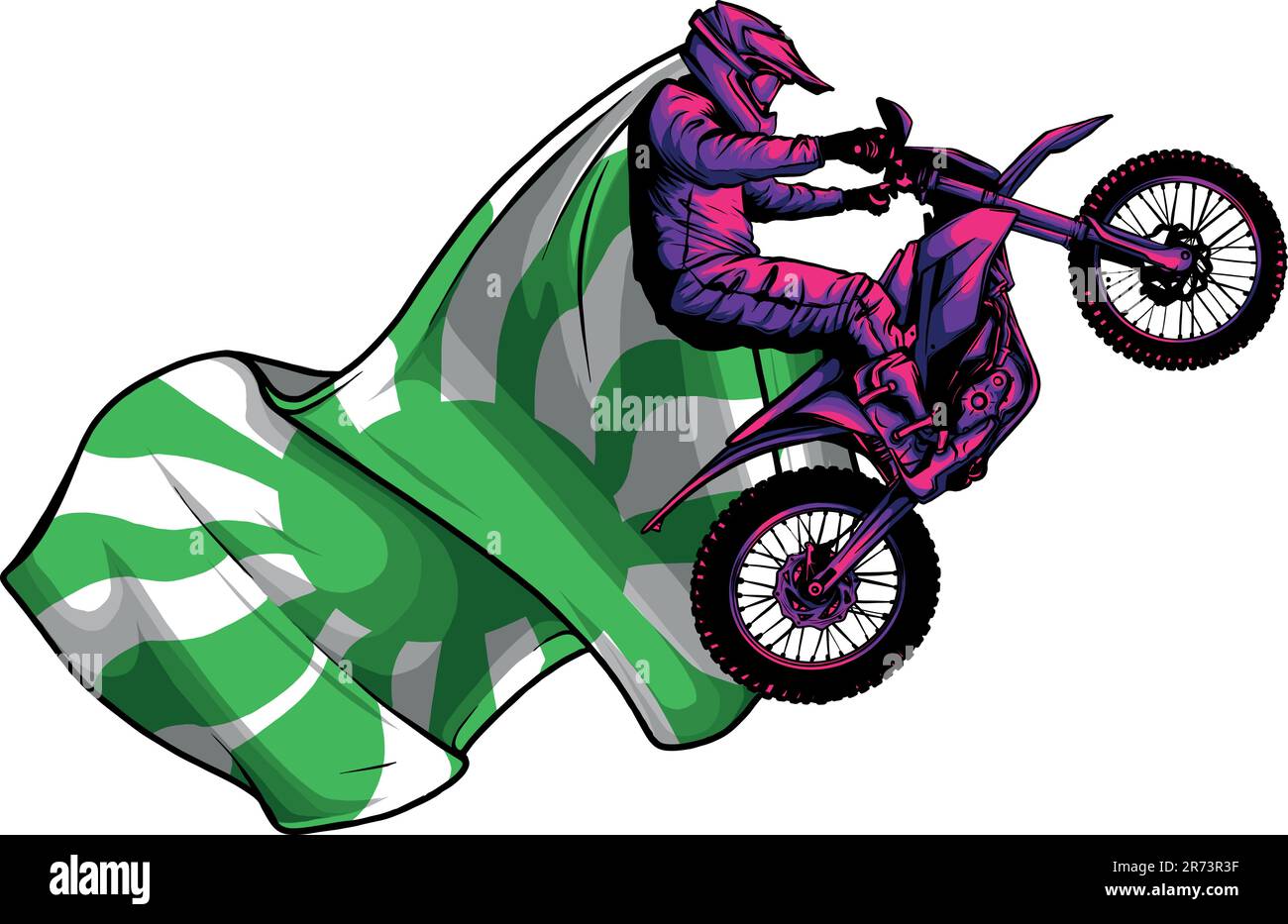 vector motocross rider ride the motocross bike Stock Vector Image & Art ...