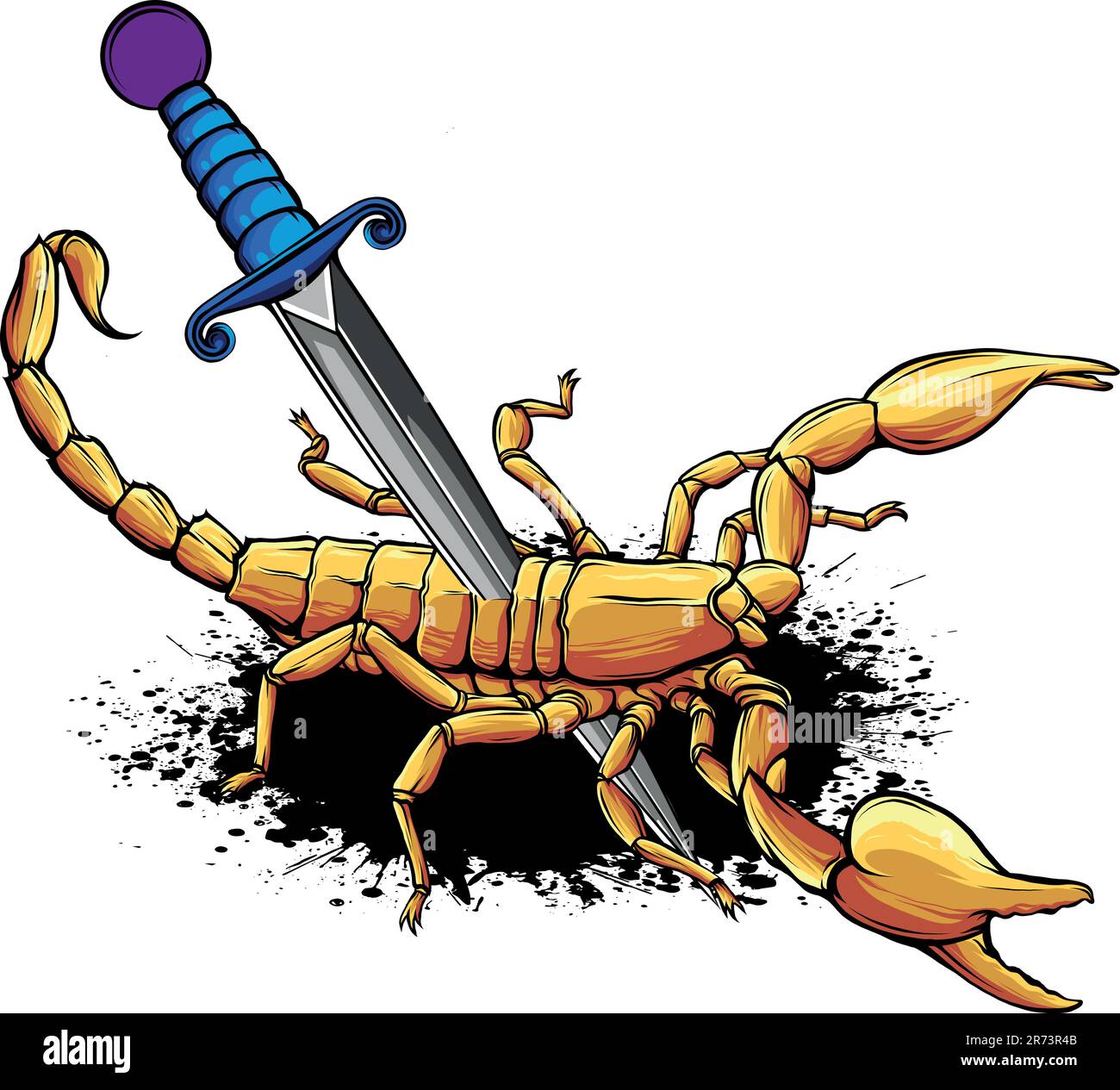 draw colored animal scorpion vector illustration design Stock Vector ...