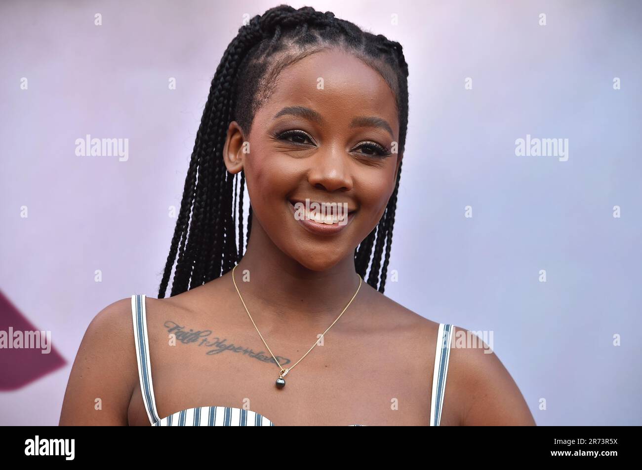 Thuso Mbedu arrives at the premiere of "The Flash" on Monday, June 12 ...