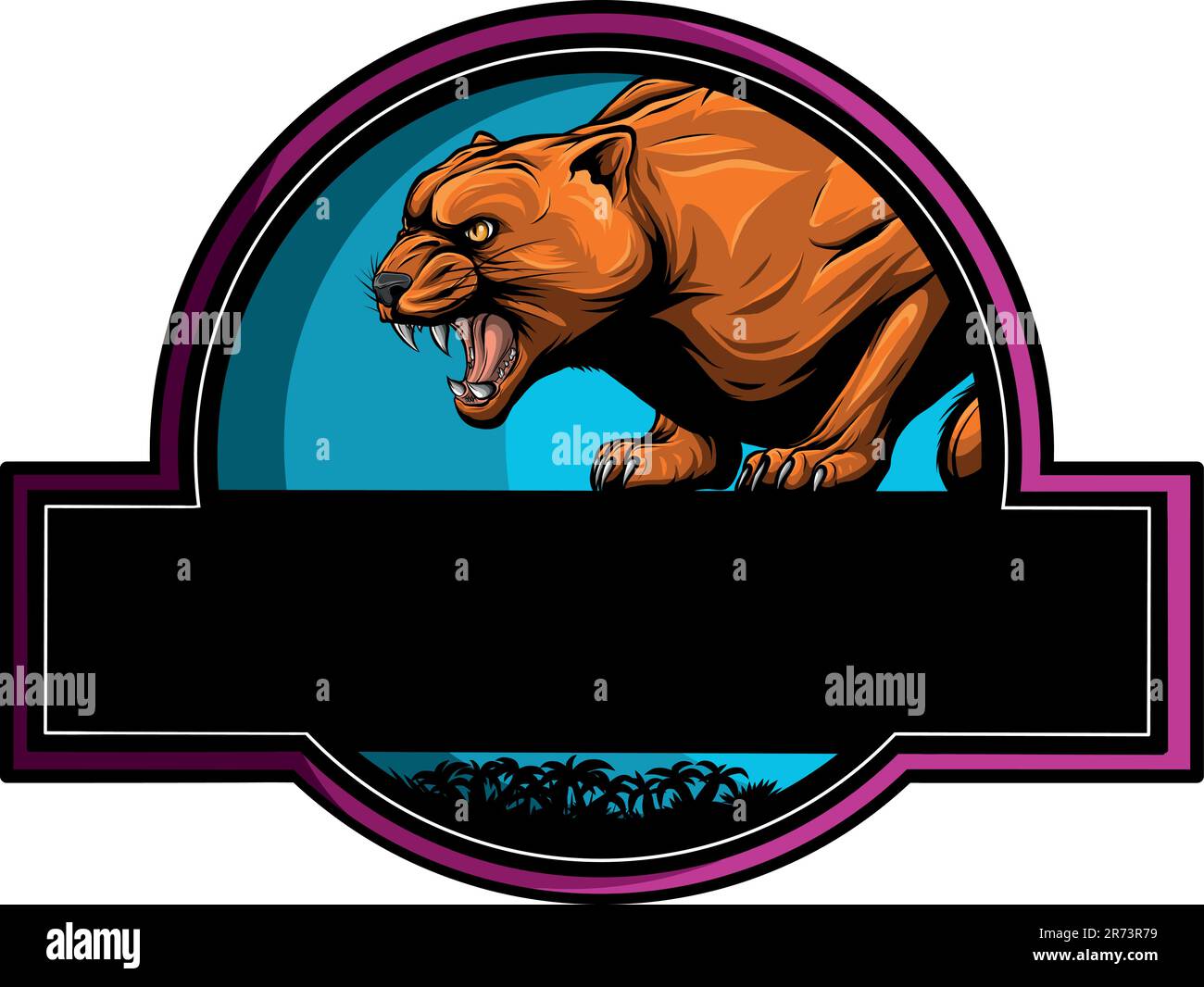 draw colorful feline cougar. vector illustration design Stock Vector ...