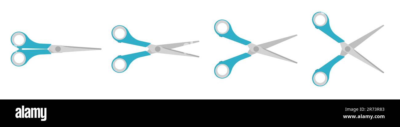 Scissors icons set. Isolated cutting scissors. Pictogram of scissor ...