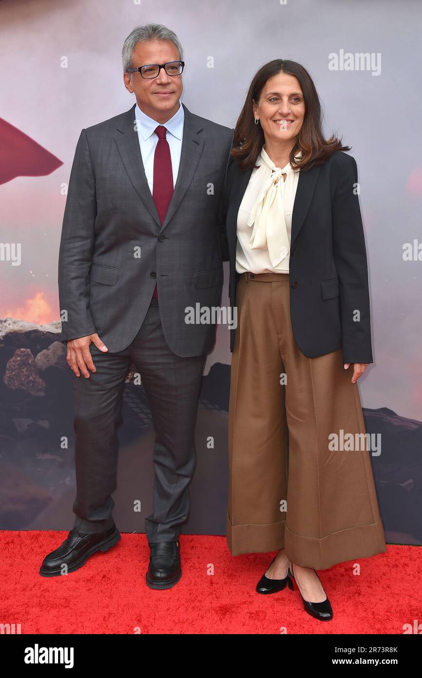 Michael De Luca, left, and Pamela Abdy arrive at the premiere of "The ...