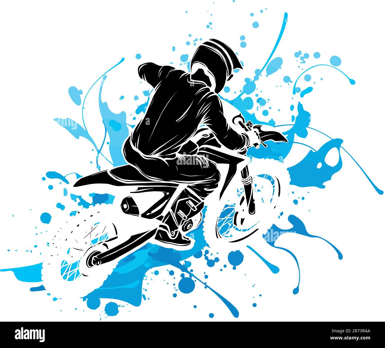 vector motocross rider ride the motocross bike Stock Vector Image & Art ...