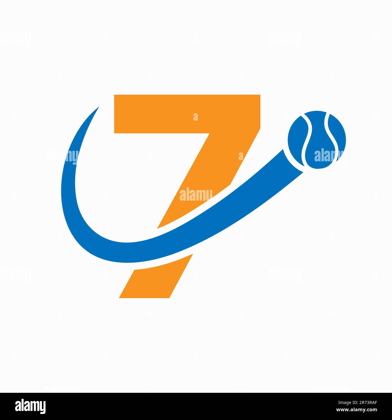 Tennis Logo Design On Letter 7 Template. Tennis Sport Academy, Club ...