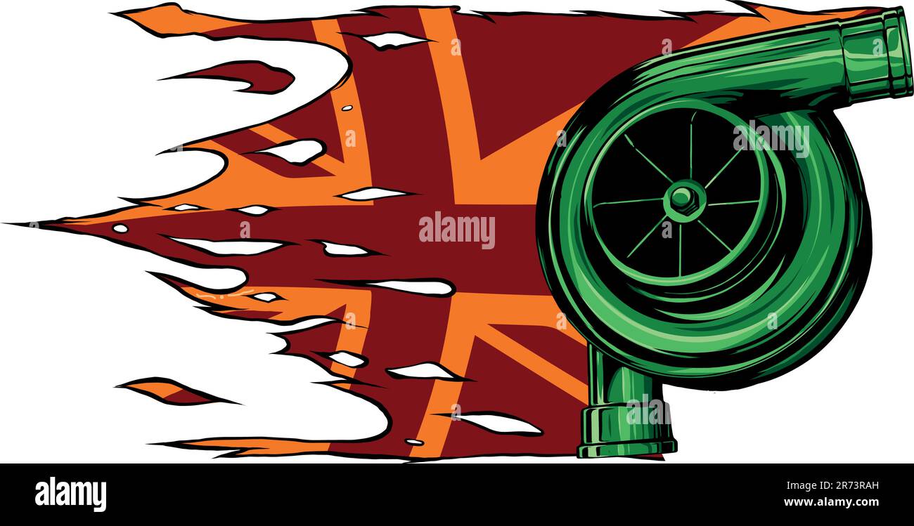 hand draw of Automotive turbocharger vector illustration Stock Vector ...
