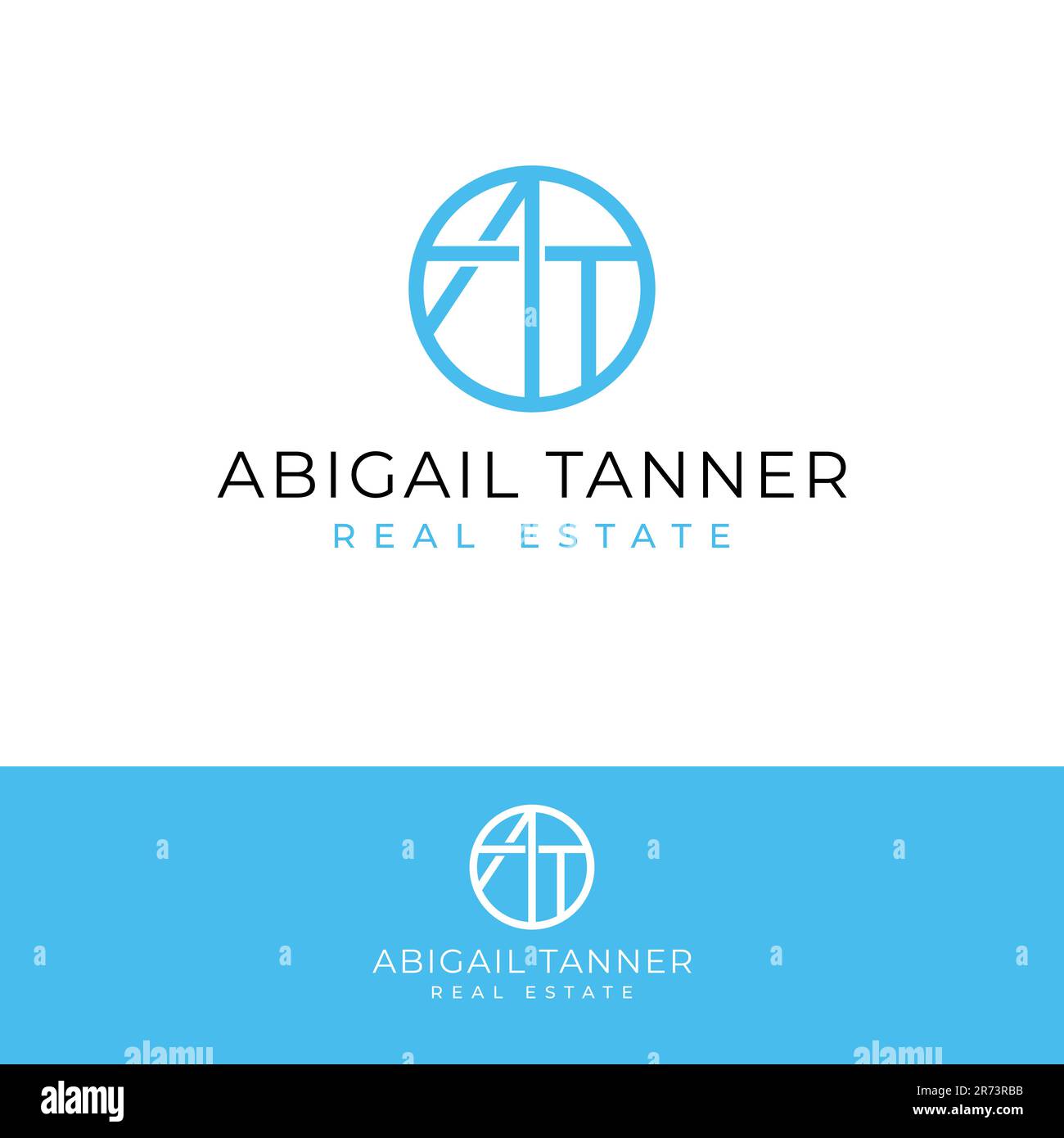 Abigail Tanner consulting vector logo design. AT initials logotype ...