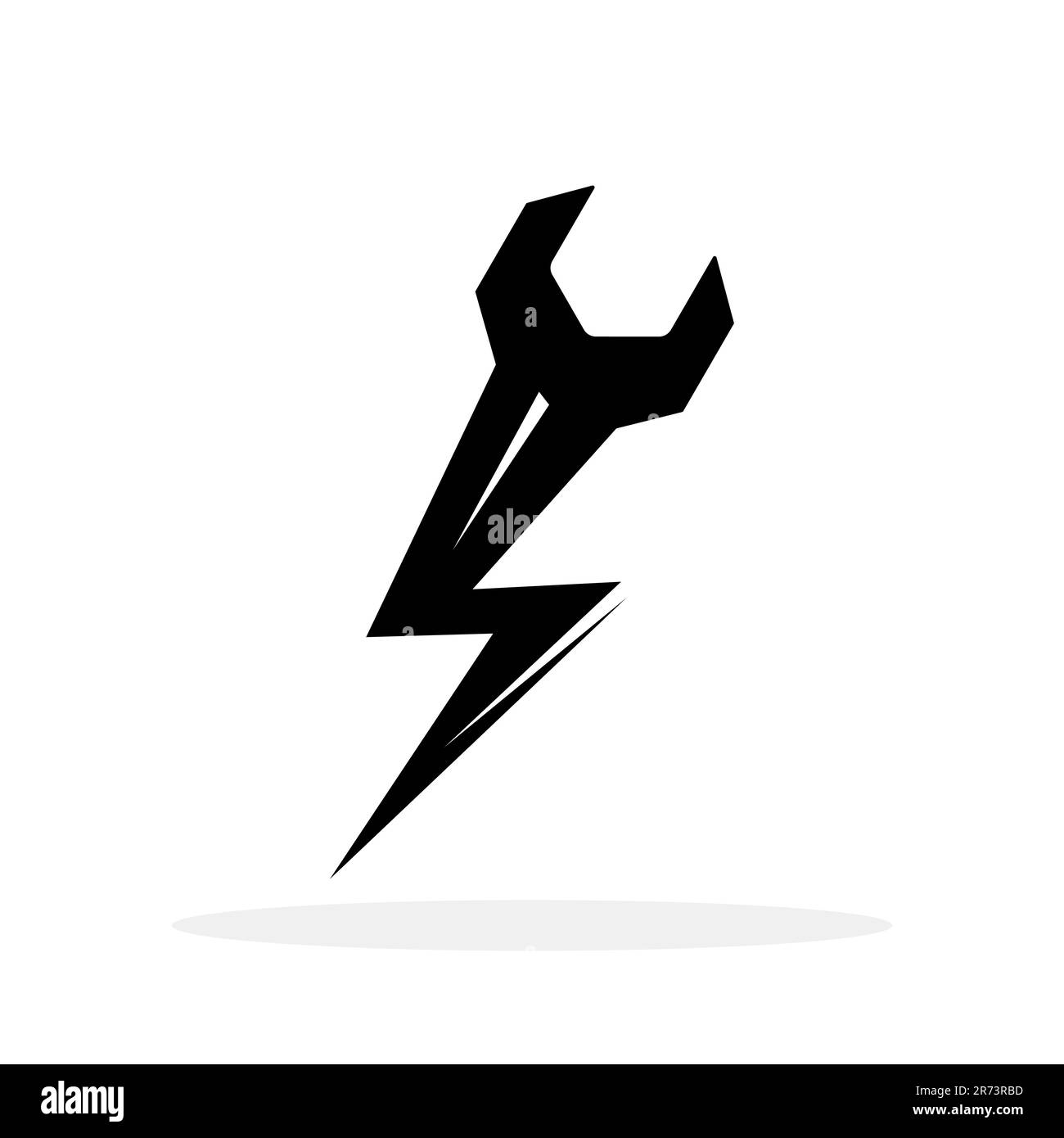 Service icon. Quick support concept. Wrench lightning icon. Vector ...