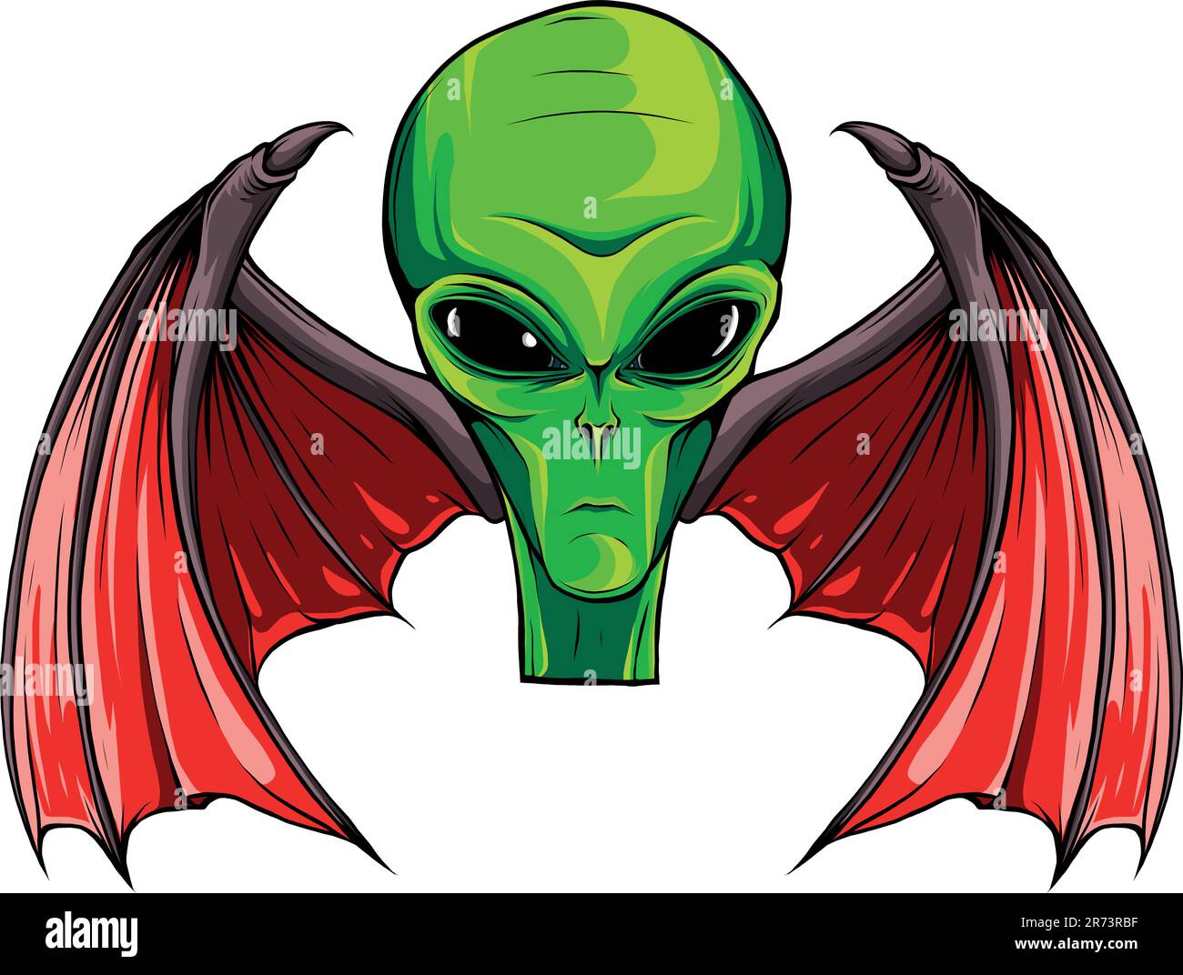 Alien head. vector illustration design of extraterrestrial humanoid ...