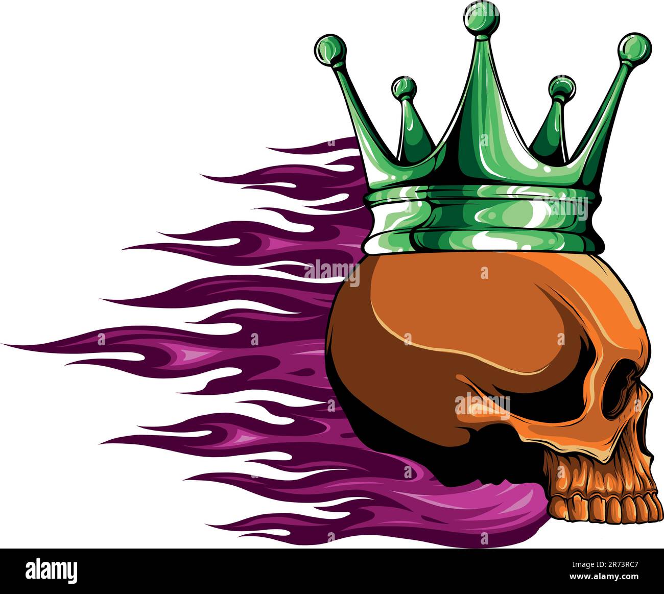 colored draw of human skull vector illustration design Stock Vector ...