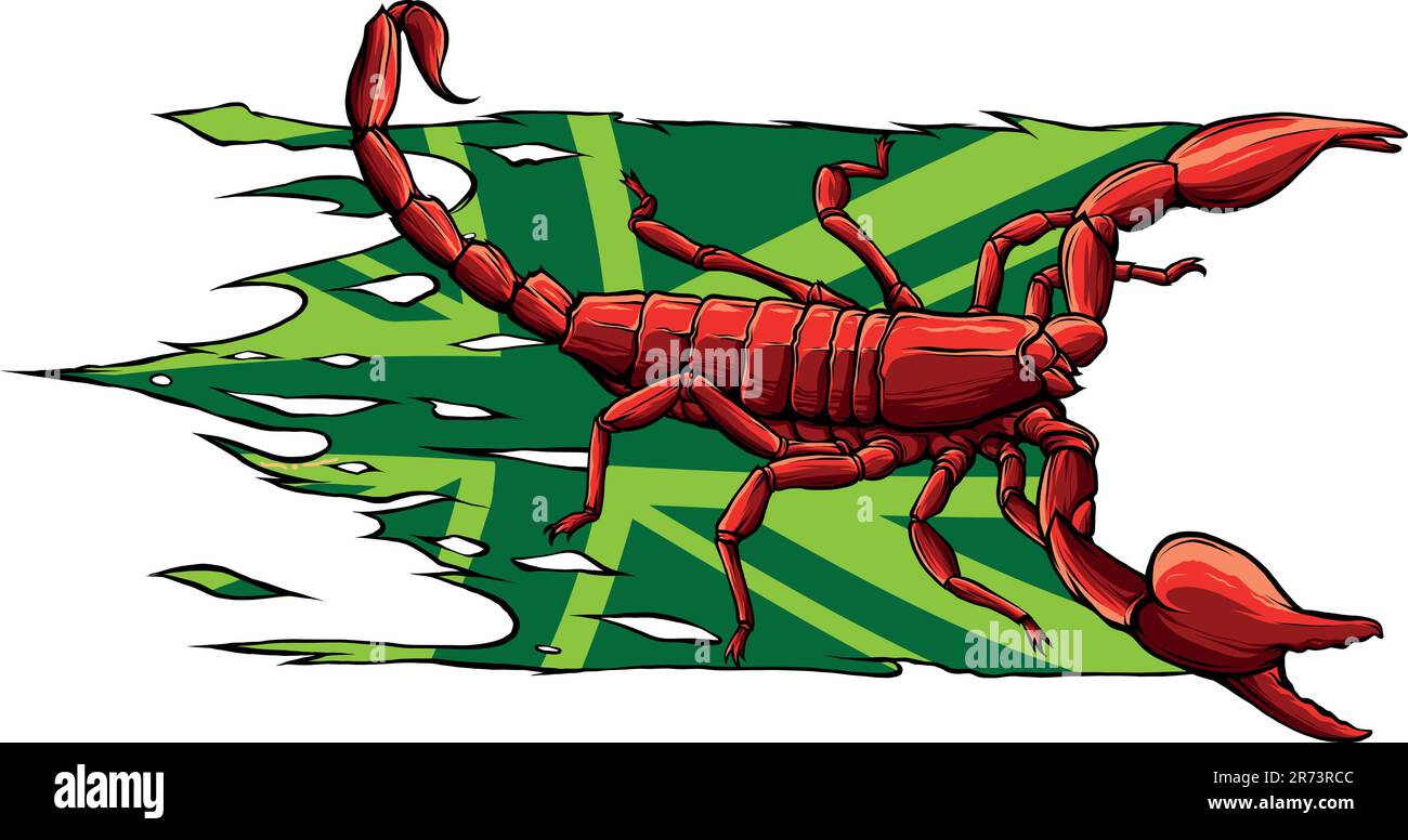draw colored animal scorpion vector illustration design Stock Vector ...
