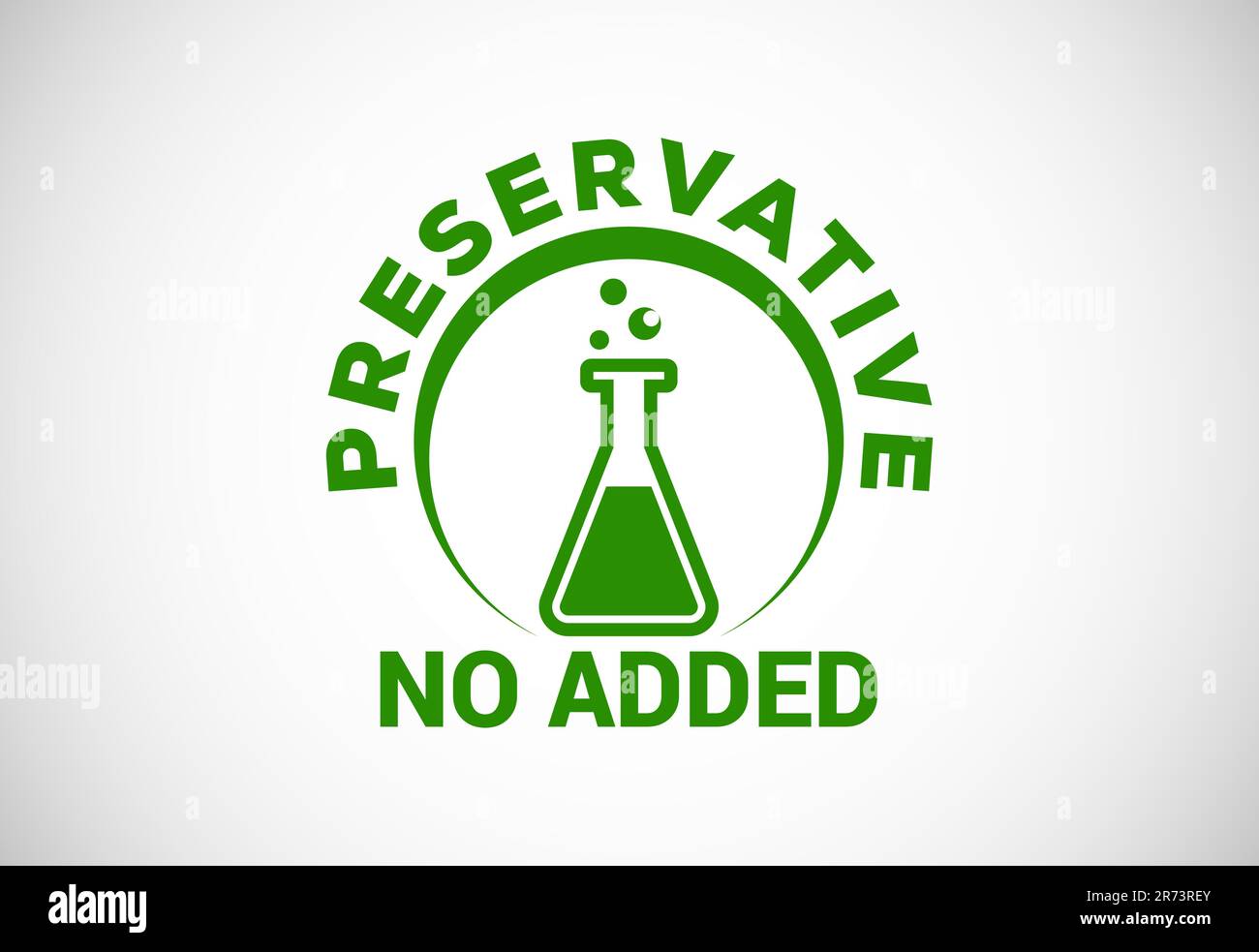 Preservatives free natural organic food package label. No additives, no ...