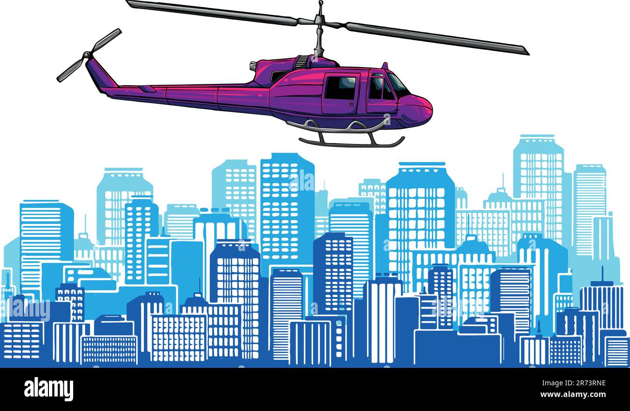 colored military helicopter flying vector illustration design Stock ...
