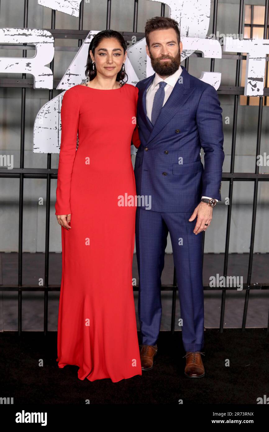 Actor Golshifteh Farahani, left, and director Sam Hargrave attend the ...