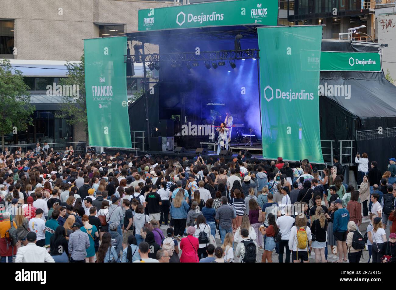 Chillla performs live on stage for the Francos festival in Montreal ...
