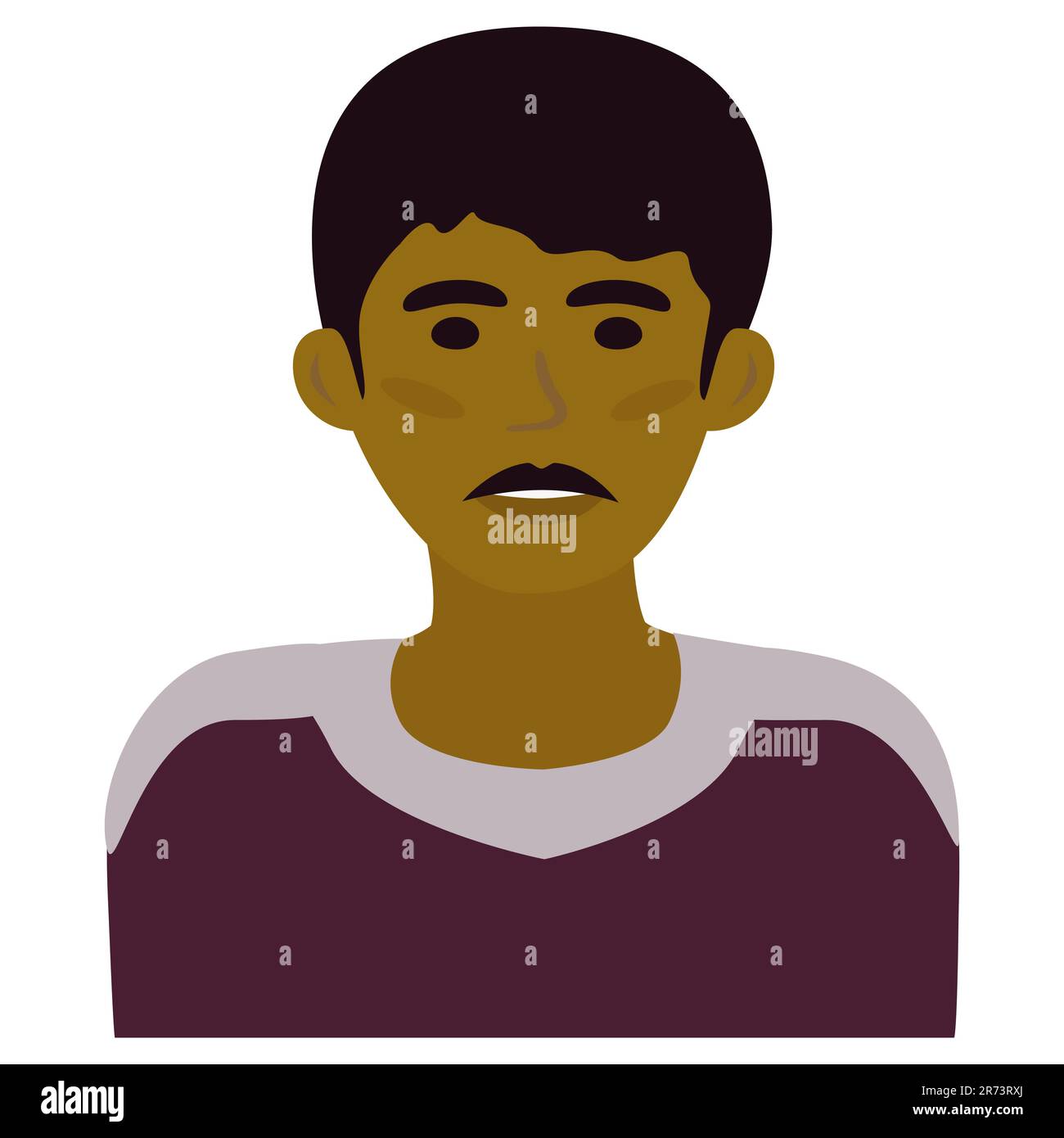 Man face avatar Design element Vector illustration Isolated on white ...