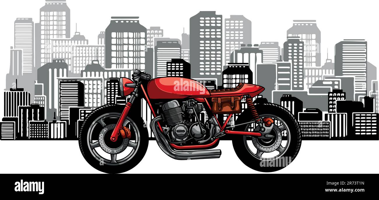 Cafe racer motor bike vector illustration design Stock Vector Image ...