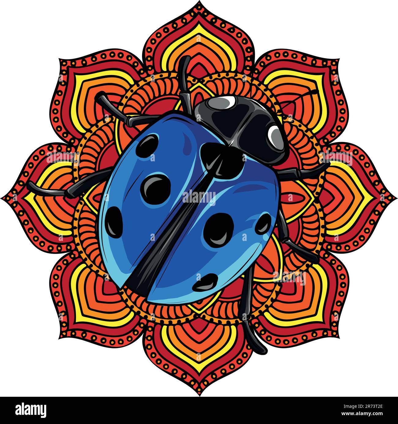 Cute ladybug cartoon vector illustration design art Stock Vector Image ...