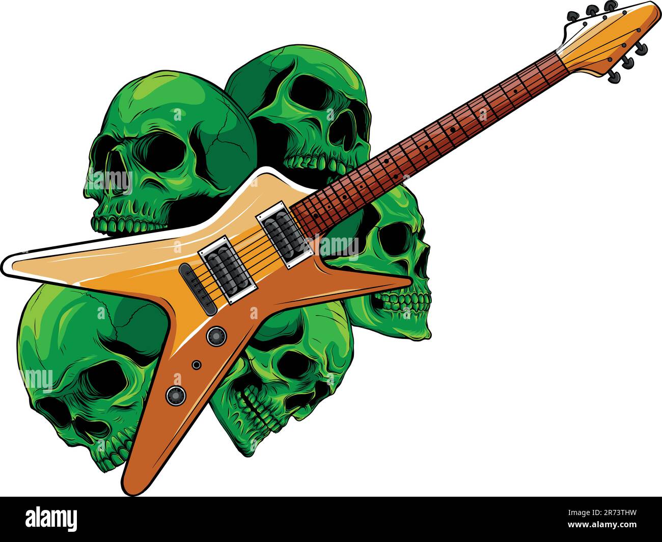 draw colorful Electric guitar vector illustration design Stock Vector ...