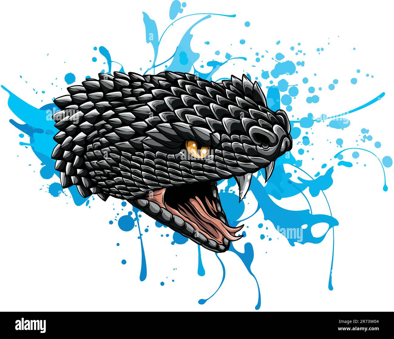 snake head hand drawn vector illustration design Stock Vector Image ...