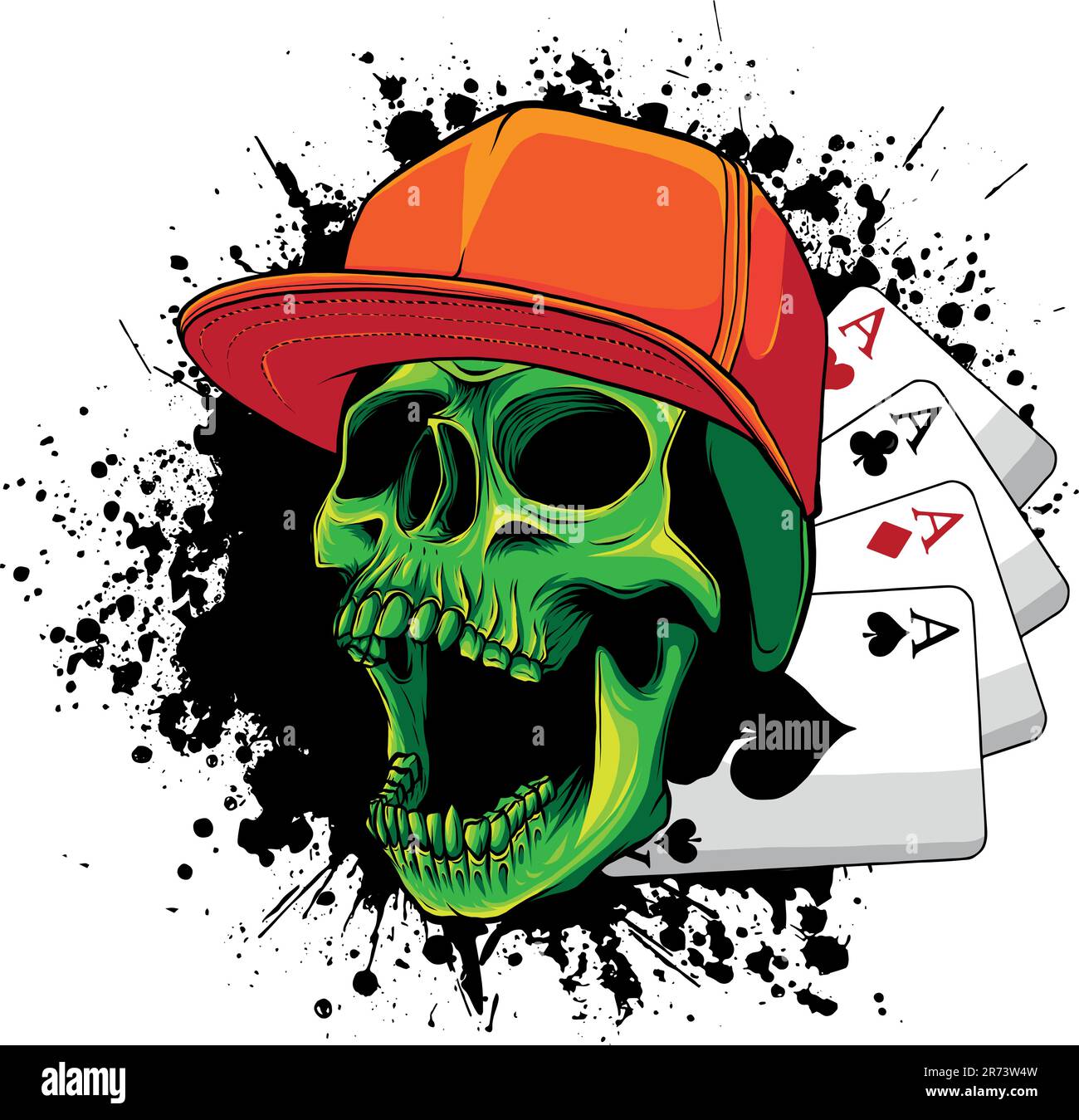 colored draw of human skull vector illustration design Stock Vector ...